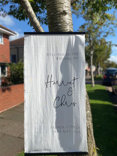 Fabric Wedding Sign Personalised Welcome Sign Linen Cotton Etsy