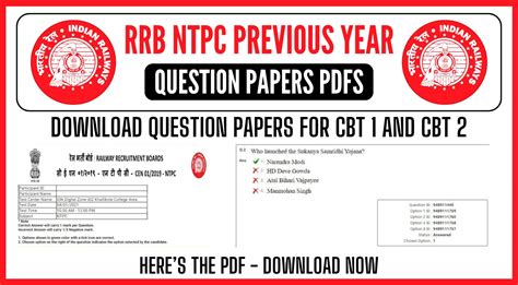 Rrb Ntpc Previous Year Question Papers Pdfs For Cbt 1 And 2