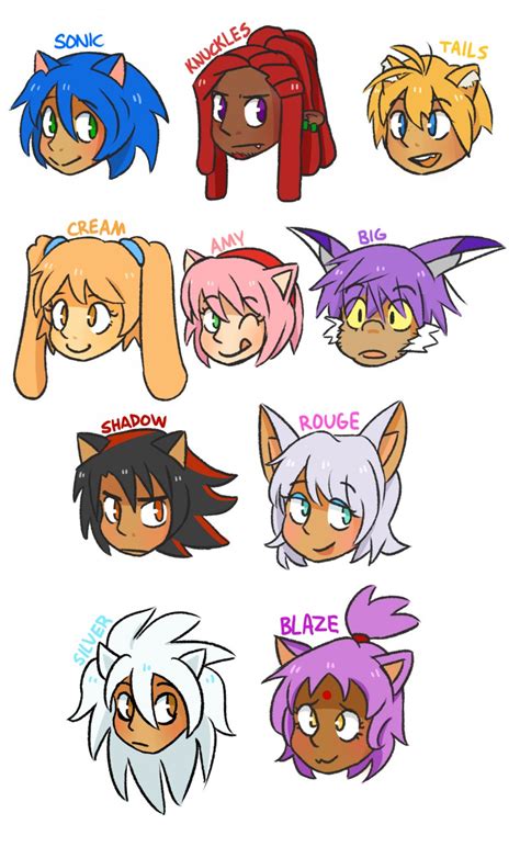 Sonic And Shadow And Silver And Knuckles And Tails And Amy And Blaze