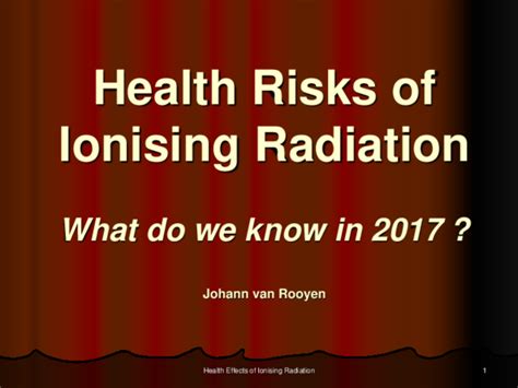 Ppt Health Effects Of Ionising Radiation Lecture Notes
