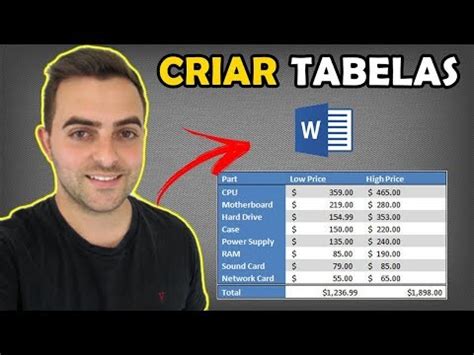 Como Fazer Tabelas No Word Hiper Tutoriais