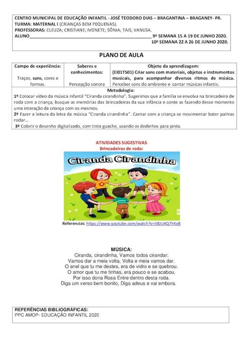PDF PLANO DE AULA Pmbraganey Pr Gov Br PLANO DE AULA CAMPO DE