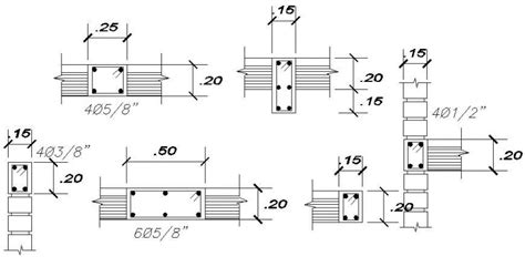 Drawing Details Of Reinforcement 2d View Cad Structural Blocks Dwg File