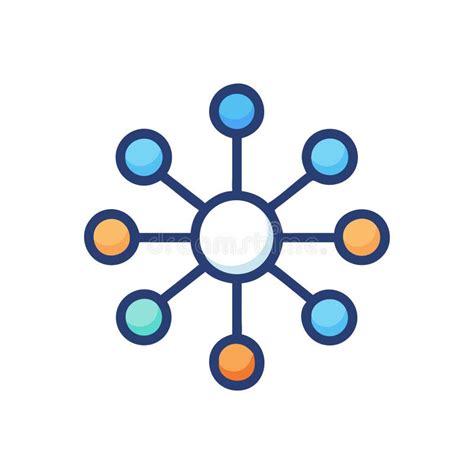 Stylish Network Node Icon Design Stock Vector Illustration Of Simplicity Security 351631858