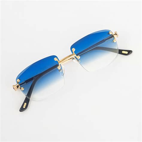 Lf Rimless Class V Blue Fade Lux Frames