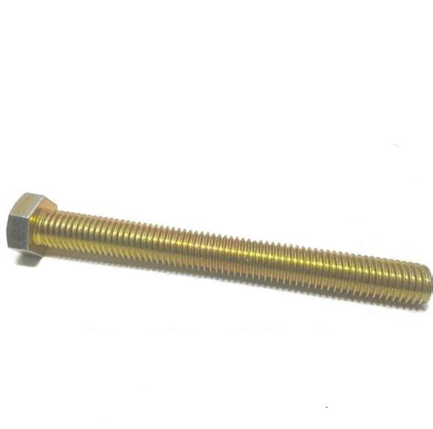 7 8 9 X 4 1 2 Hex Tap Bolt Yellow Zinc Grade 8 Cap Screw Full Thread Fasteners Inc