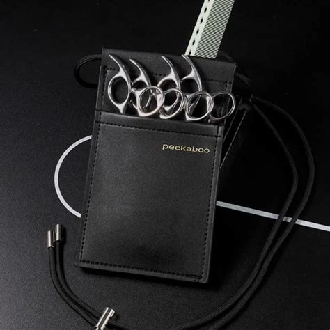 Pu 가죽 헤어 가위 가방 클립 빗 케이스 미용 이발 홀스터 파우치 홀더 도구 살롱 벨트 허리 팩 Aliexpress