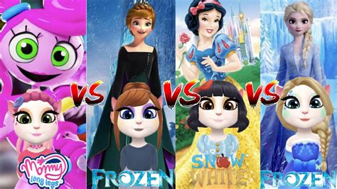 MY TALKING ANGELA 2 Frozen Anna VS Mommy Long Legs VS Snow White VS
