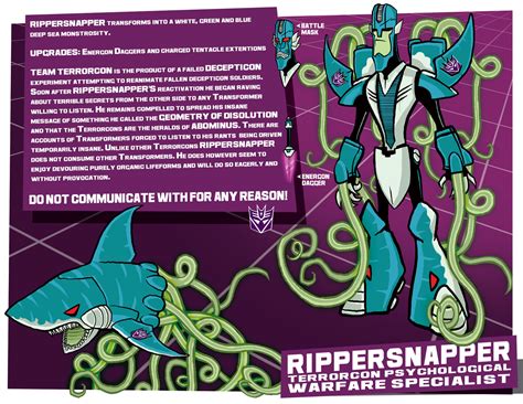 2d Artwork Transformers Animated Rippersnapper Tfw2005 The 2005