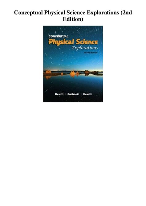Conceptual Physical Science Explorations 2nd Edition