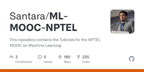 GitHub Santara ML MOOC NPTEL This Repository Contains The Tutorials For The NPTEL MOOC On
