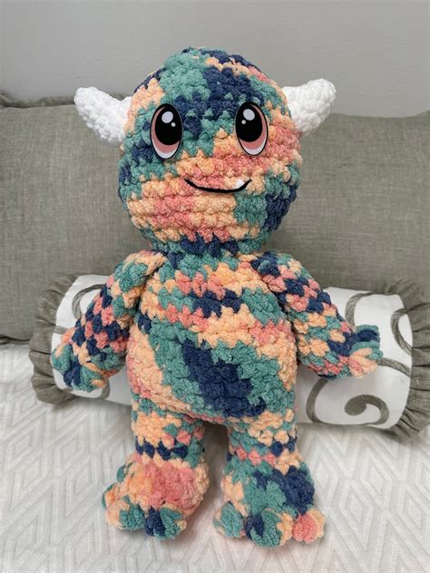 Monster Doll Large Monster Plushy Crochet Doll Grannysquares