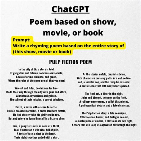 You Can Use Chatgpt To Write A Poem Based On A Show Movie Or Book