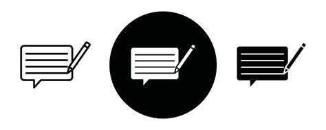 Message Writing Outline Icon Collection Or Set Message Writing Thin