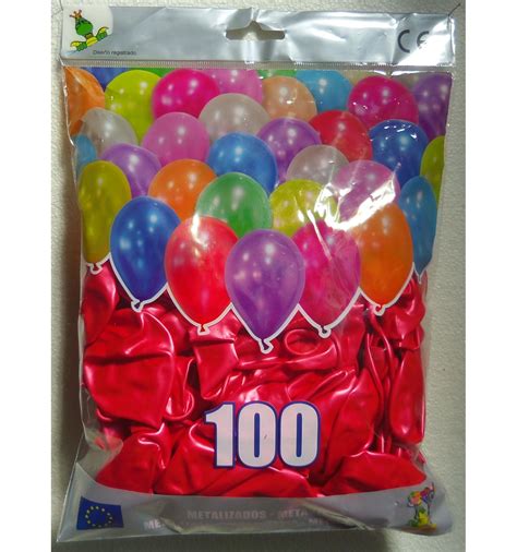 BOLSA 100 GLOBOS METALIZADOS Tienda De Disfraces Online