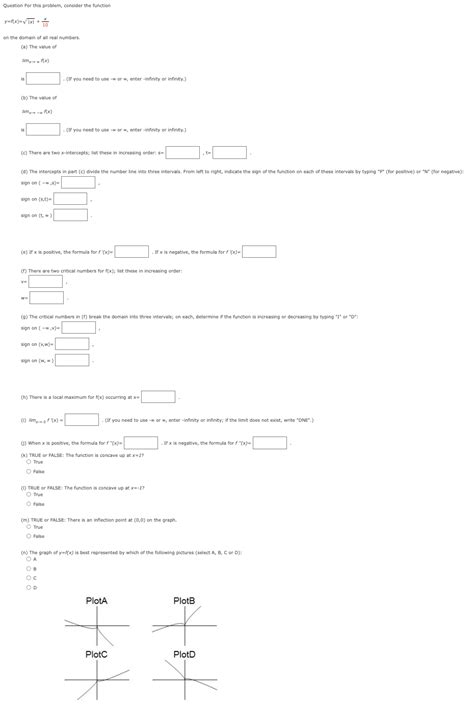 Solved Question For This Problem Consider The Function Chegg