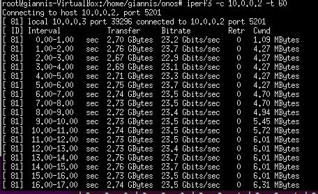 Why When I Use Iperf3 At Ubuntu Between Client Server It Mesaured The