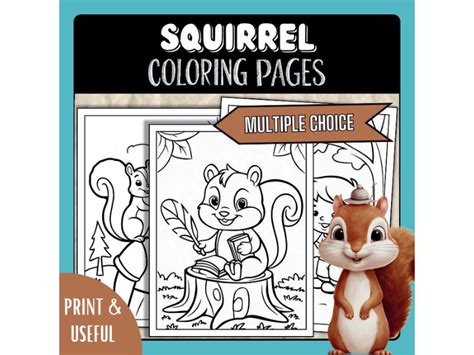 Squirrel And Autumn Coloring Pages Preschool Fall Coloring Sheets