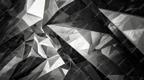 Abstract Architectural Design Featuring Sharp Angles And Reflective