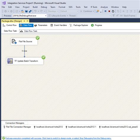 Task Factory Update Batch Transform