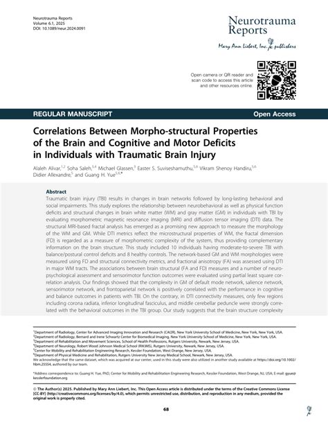Pdf Correlations Between Morpho Structural Properties Of The Brain And Cognitive And Motor