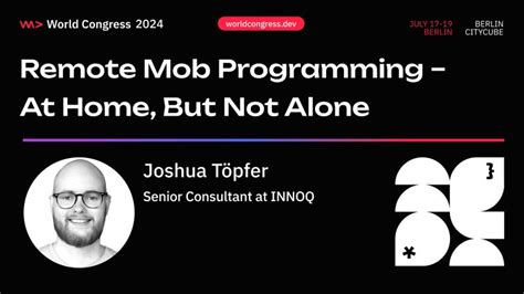 Wearedevelopers On Linkedin We Are Excited To Welcome Joshua Töpfer Senior Consultant At Innoq