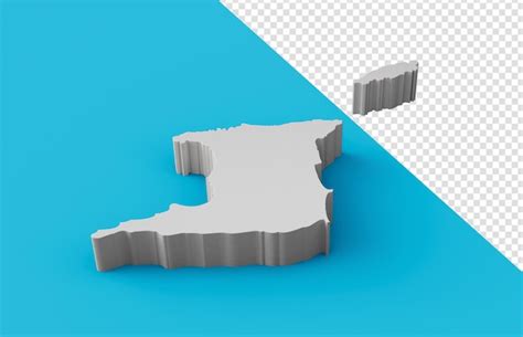 트리니다드 토바고 3d 지도 지리학 지도 제작 및 토폴로지 3d 그림 프리미엄 Psd 파일