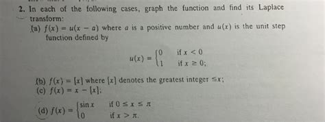 Solved In Each Of The Following Cases Graph The Function