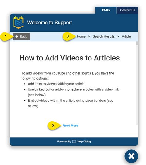 Knowledge Base Articles Help Dialog For Wordpress