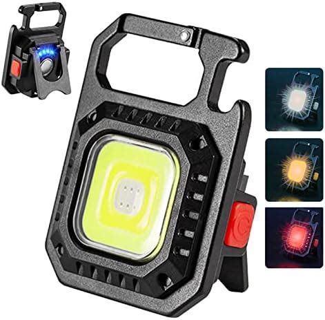 URAQT LED Keychain Flashlight 1000 Lumens COB Rechargeable Keychain