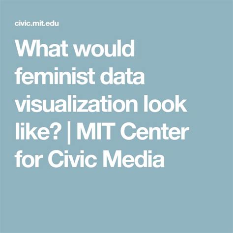 What Would Feminist Data Visualization Look Like