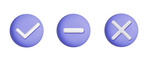 Premium Vector Set Of 3d Vector Violet Purple Round Button Icon Plus