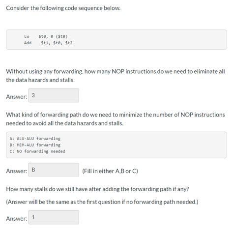 Solved Consider The Following Code Sequence Below Lw Add