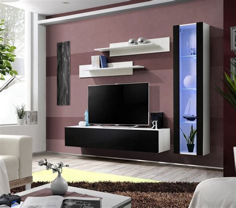 Xlmoebel Wohnwand Elegantes 4 Teiliges Designer Wohnzimmer Set Mit Tv