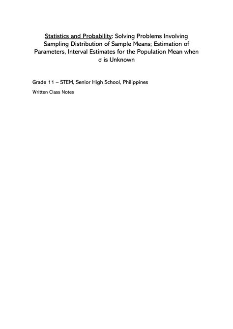 SOLUTION Part 4 Statistics Probability Shs Philippines Studypool