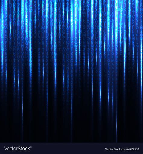 Abstract Binary Code Background Of Matrix Style Vector Image