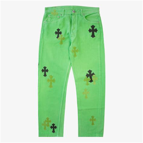 Chrome Hearts Sex Records Slime Green Patch Denim Obtaind