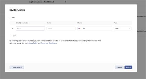 Adding New Users Zeptive