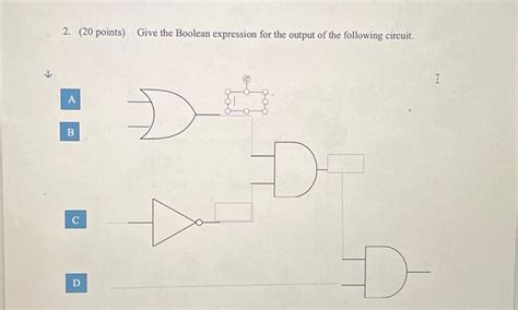 Solved 2 20 Points Give The Boolean Expression For The