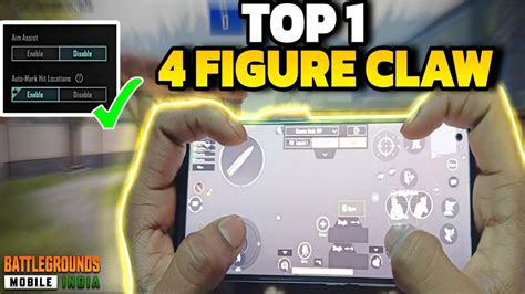 New 4 Finger Easy Control Settings Code In Bgmi Pubgm Youtube