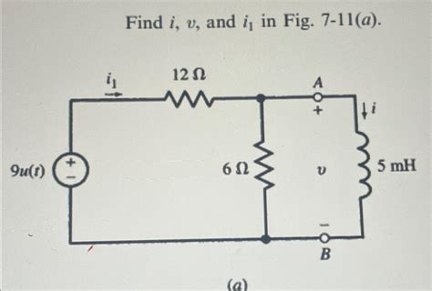 Solved Find I V And I1 In Fig 7 11 A A Chegg