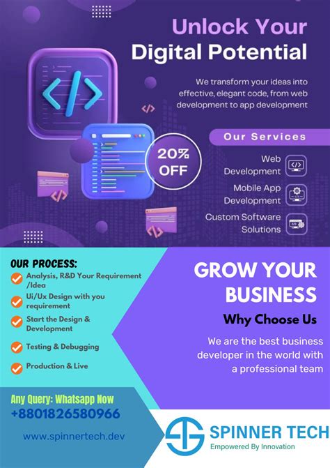 transform your ideas into web development spinner tech software