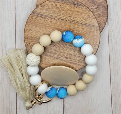 Boho Silicone Wristlet Blue Wave Tcg Laser Blanks