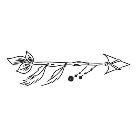 Flechas étnicas plumas estilo boho vector de flecha boho Vector