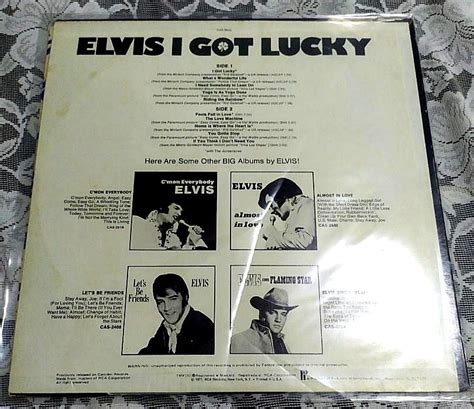 Elvis Presley I Got Lucky Lp Vinyl Plaka Hobbies And Toys Music