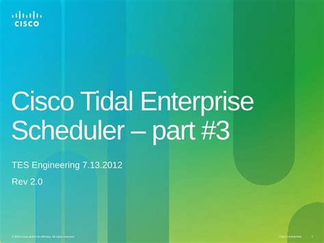 Pdf Cisco Tidal Enterprise Scheduler Part Cisco Systems