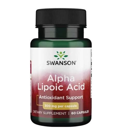 Ala Kwas Alfa Liponowy 300mg 60 Kps Swanson Witamina I Zioło