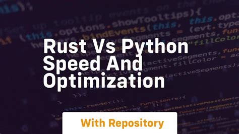 Rust Vs Python Speed And Optimization YouTube