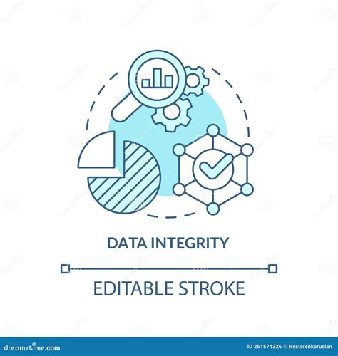Data Integrity Turquoise Concept Icon Stock Vector Illustration Of