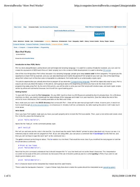 How Perl Works Pdf